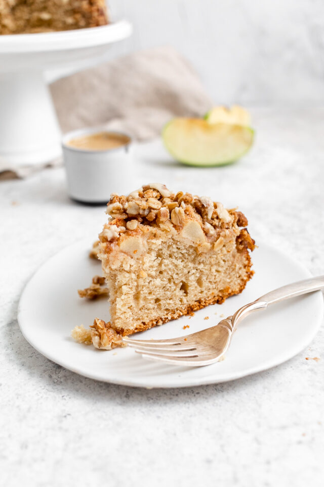 Cinnamon Apple Crumb Cake With Maple Glaze - Tasty Treat Pantry